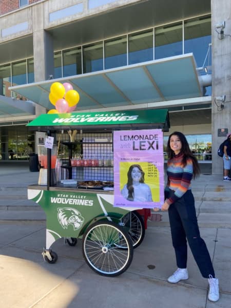 Student body president connects with students around campus with ...